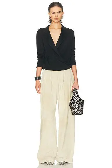 R13 Twisted Lapel Top