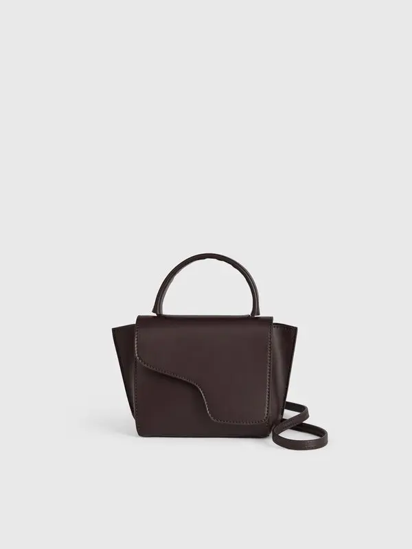ATP ATELIER Montalcino Leather Mini Handbag - Walnut