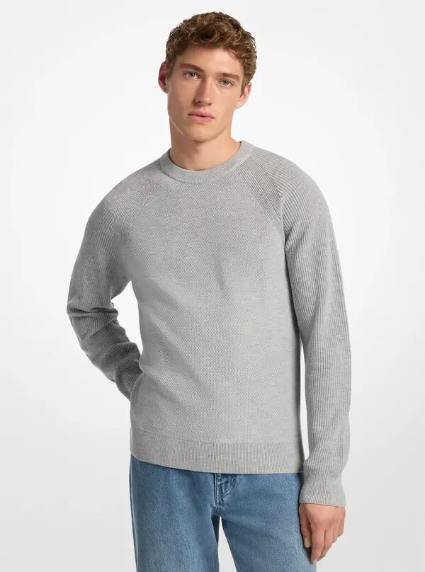 Michael Kors Wool Blend Crewneck Sweater - Brown