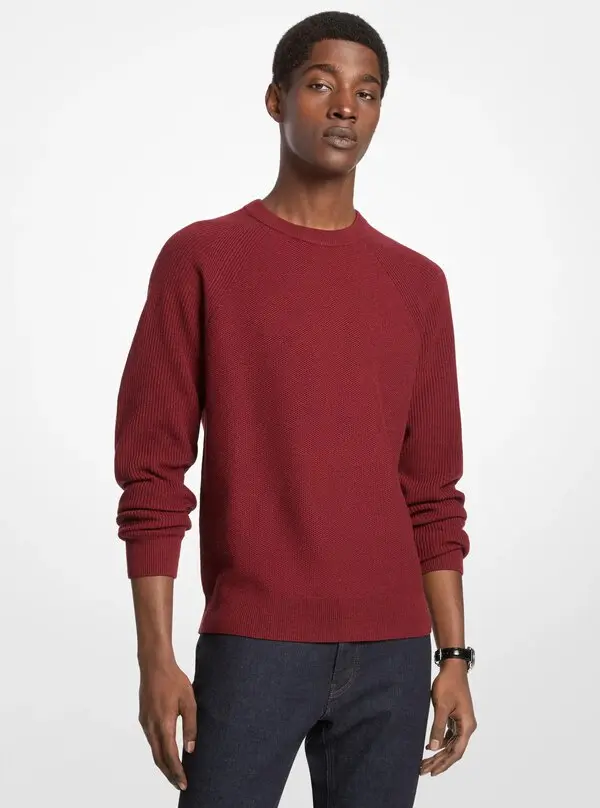 Michael Kors Wool Blend Crewneck Sweater - Red