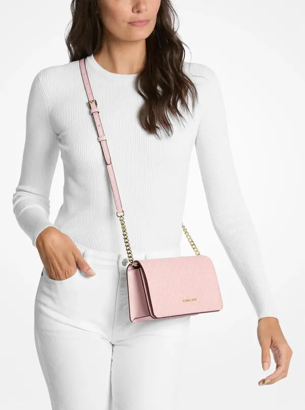 Michael Kors Signature Logo Crossbody Bag - Pink - 69% Off