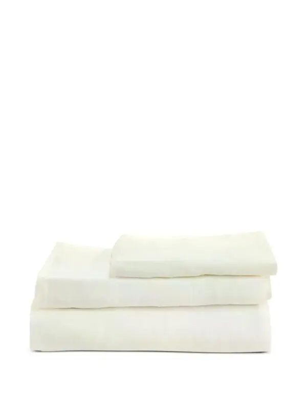 SOCIETY LIMONTA Linen Bed Sheet Set - White