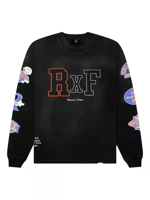 REPRESENT Logo-embroidered Long-sleeve T-shirt