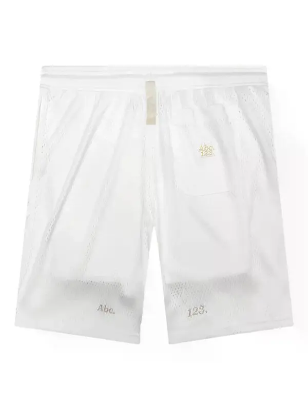 ADVISORY BOARD CRYSTALS Mesh Logo-detail Shorts