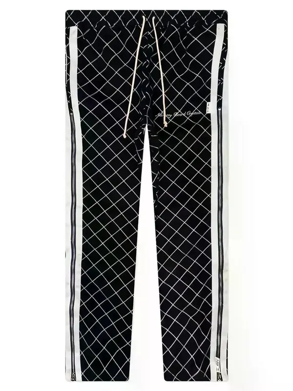 ADVISORY BOARD CRYSTALS Diamond-quilted Zip-detail Trousers - Black