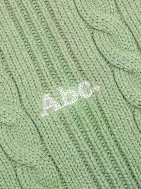 ADVISORY BOARD CRYSTALS Cable-knit Crew-neck Sweater