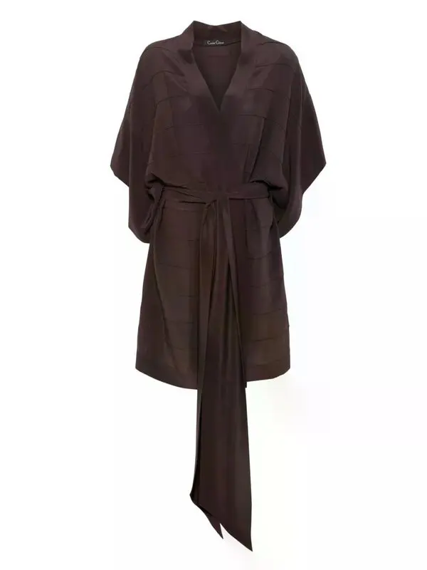 Carine Gilson Silk Robe - Brown
