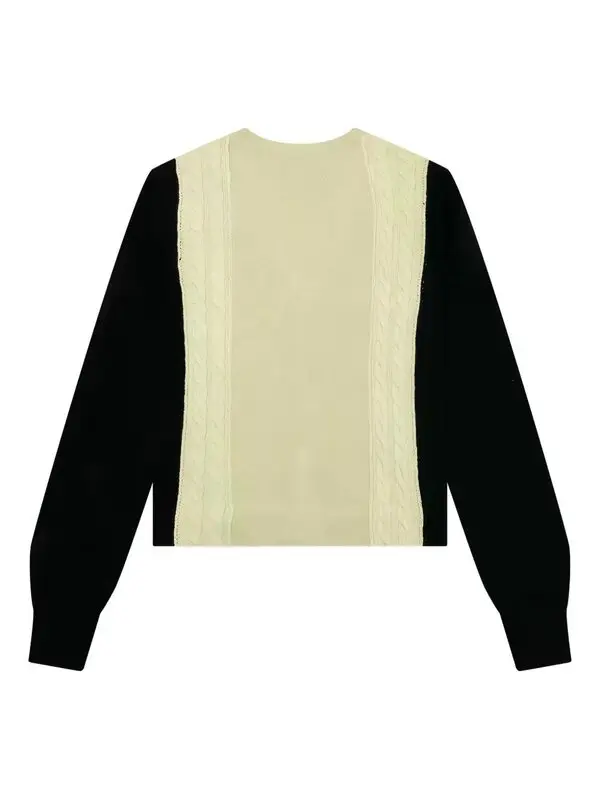AWAKE NY Cable-knit Panelled Cardigan