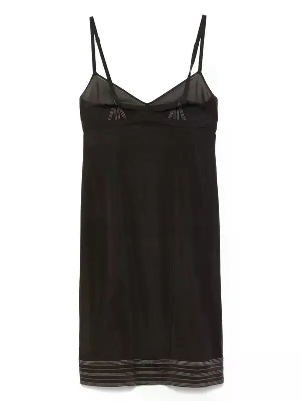 Carine Gilson Silk Slip Dress - Brown