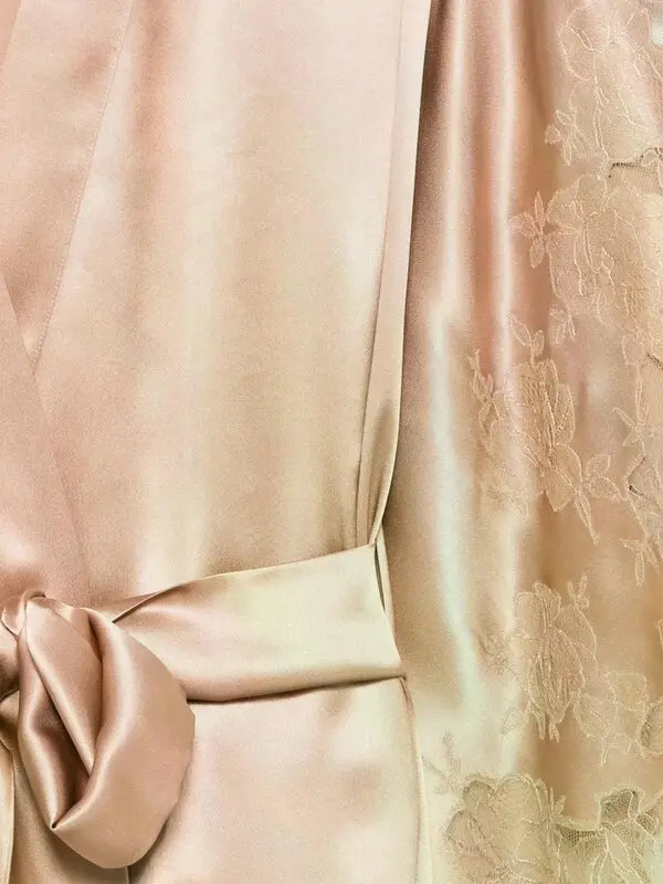 Carine Gilson Silk Robe - Brown