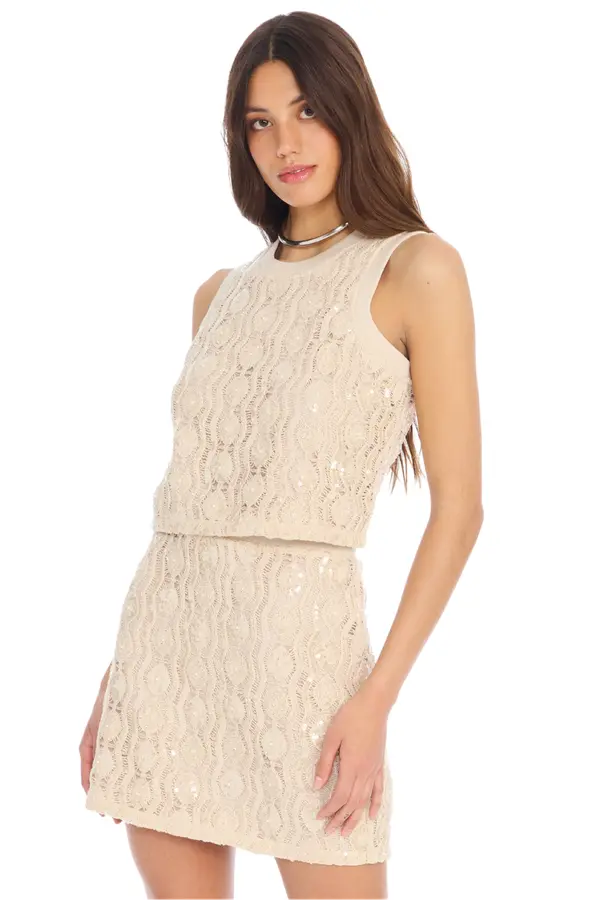 Allison Beaded Crochet Tank