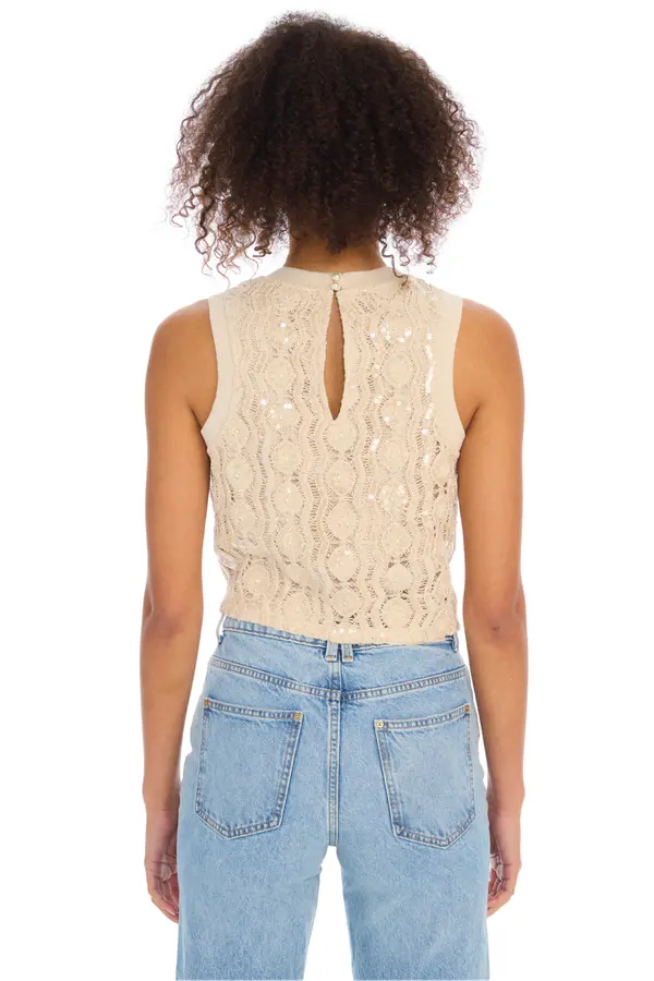 Allison Beaded Crochet Tank