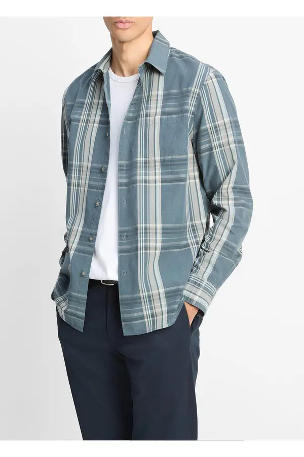 Vince Lorimer Plaid Button-front Shirt