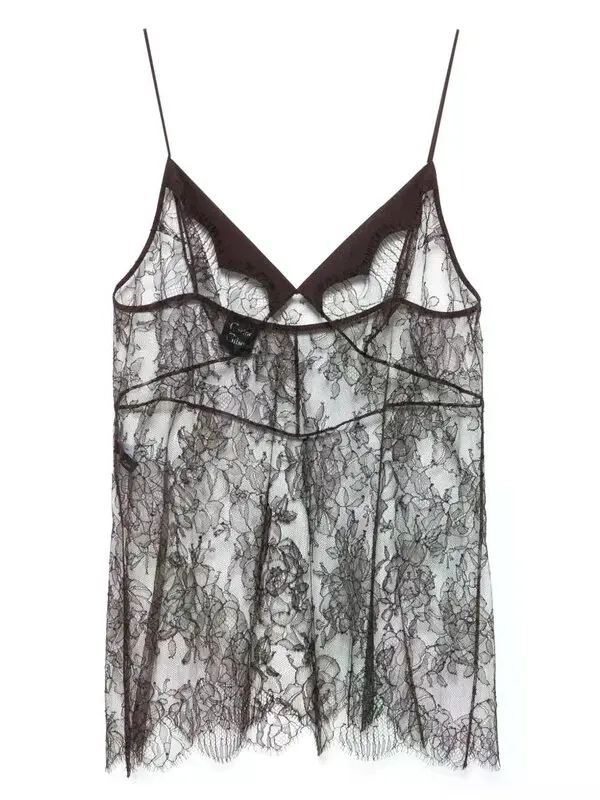 Carine Gilson Lace Camisole - Brown