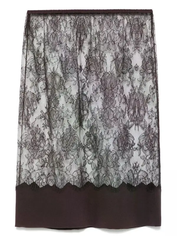 Carine Gilson Lace Slip Skirt
