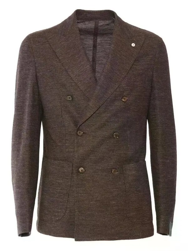 BRANDO Double-breasted Linen-blend Jacket