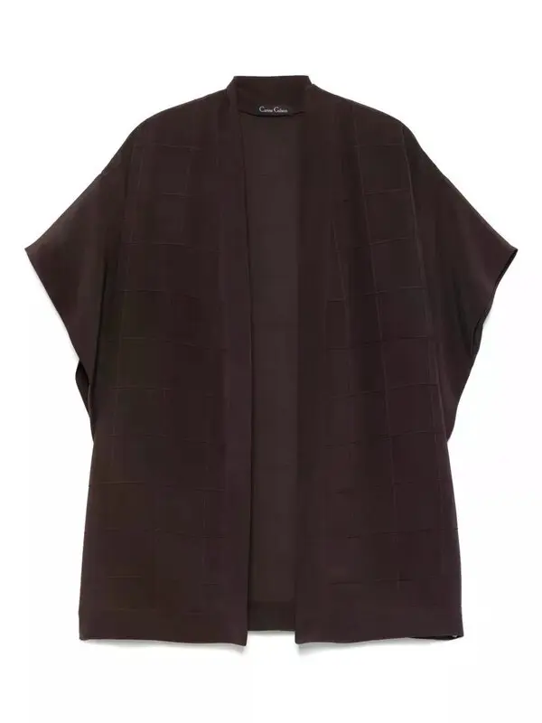 Carine Gilson Silk Short Robe - Brown