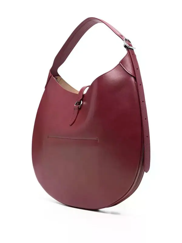 Polo Ralph Lauren Leather Shoulder Bag With Logo Clasp - Red