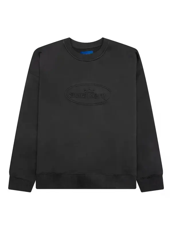 AWAKE NY Embossed Logo Crew-neck Sweatshirt