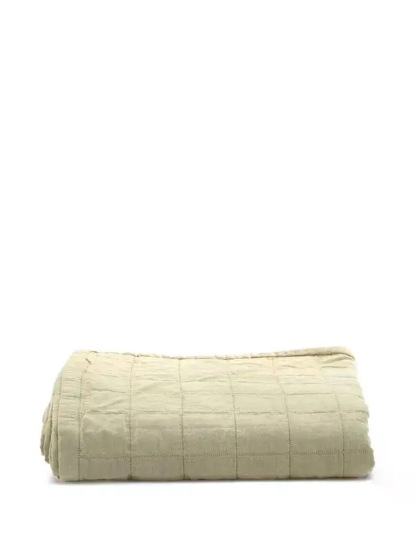SOCIETY LIMONTA Quilted Cotton Throw - Neutrals