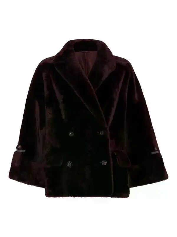 Brunello Cucinelli Double-breasted Lamb Fur Jacket