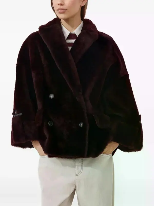 Brunello Cucinelli Double-breasted Lamb Fur Jacket