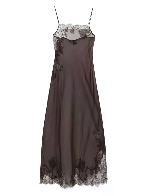 Carine Gilson Silk Dressing Gown - Brown