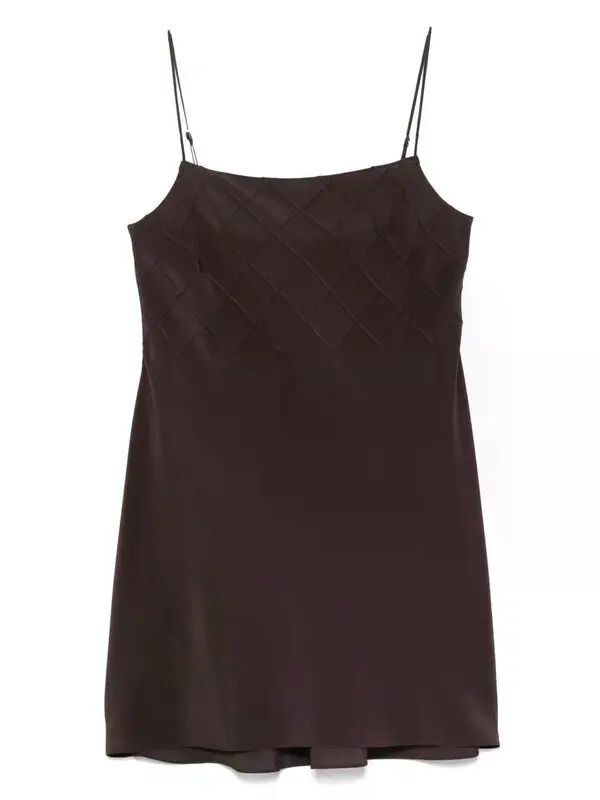 Carine Gilson Silk Slip Dress - Brown