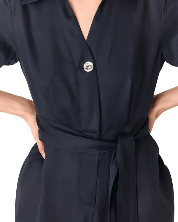Whistles Button Front Wrap Jumpsuit