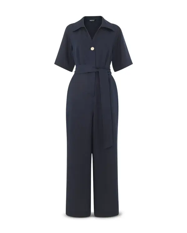 Whistles Button Front Wrap Jumpsuit