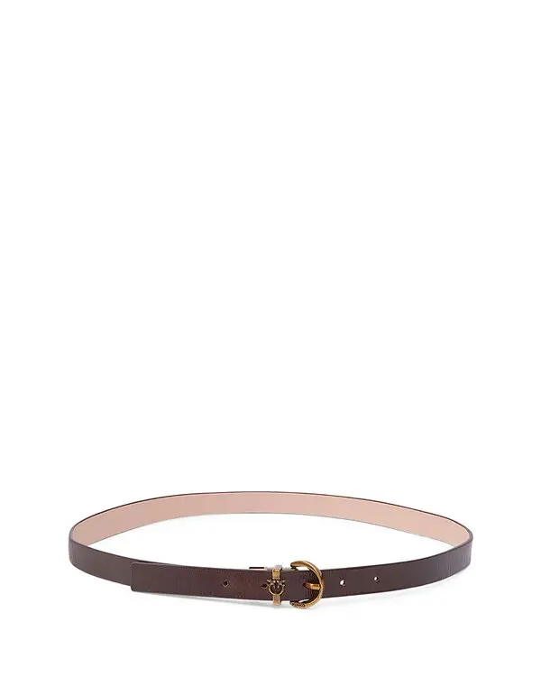Pinko Love Berry Reversible Belt - Brown/pink-antique Gold