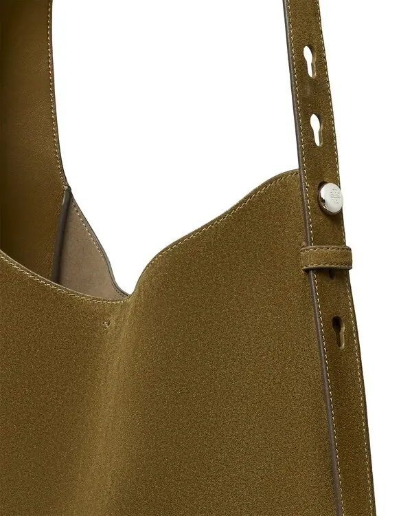 Tory Burch Romy Suede Hobo Bag - Deep Olive Suede