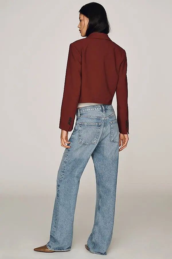 Maeve Boxy Cropped Blazer Jacket