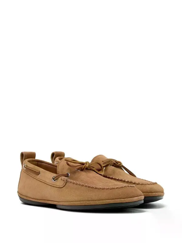 Camper Right Nina Suede Lace-up Boat Shoes - Brown