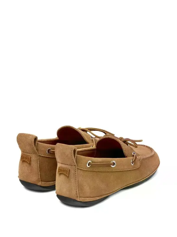 Camper Right Nina Suede Lace-up Boat Shoes - Brown