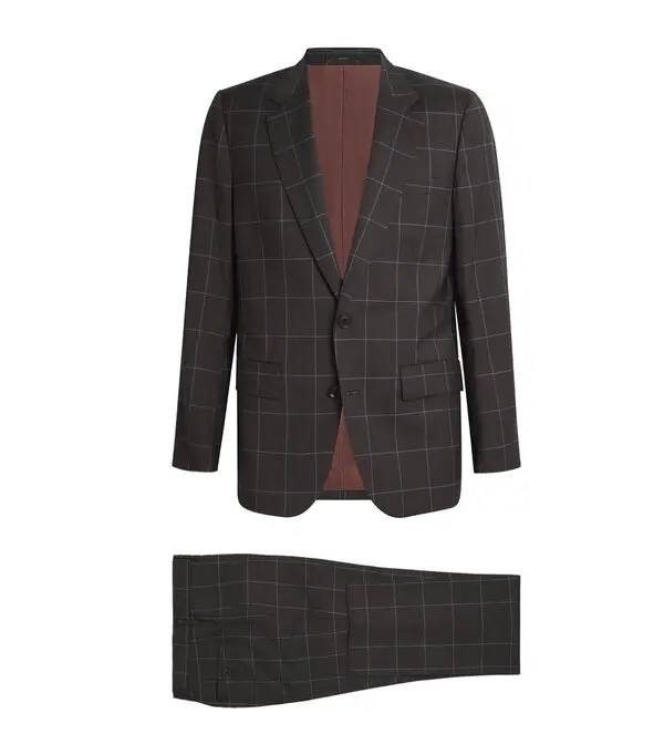 Paul Smith Checked Two-piece Suit - Brown