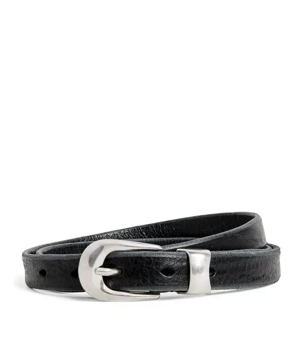 Our Legacy Leather Antiqued Belt - Black