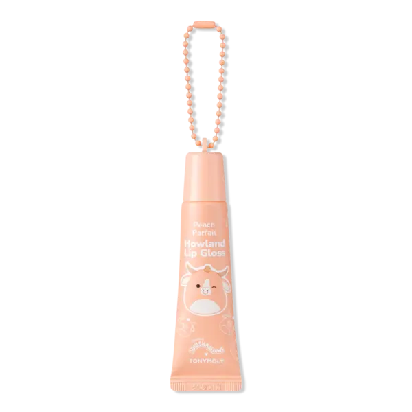 TONYMOLY Squishmallows Key Chain High Shine Lip Gloss - Howland Peach Parfait