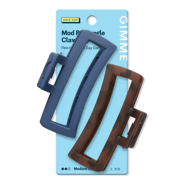 GIMME BEAUTY Rectangle Claw Clip - Navy/tortoise