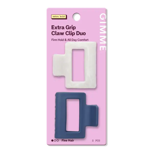 GIMME BEAUTY Square Claw Clip - Navy/pearlescent