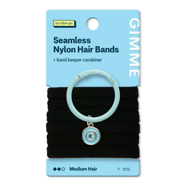 GIMME BEAUTY Seamless Hair Ties With Ring - Black