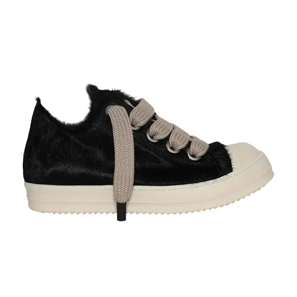 Rick Owens Concordians Jumbo Laced Low Fur - Black