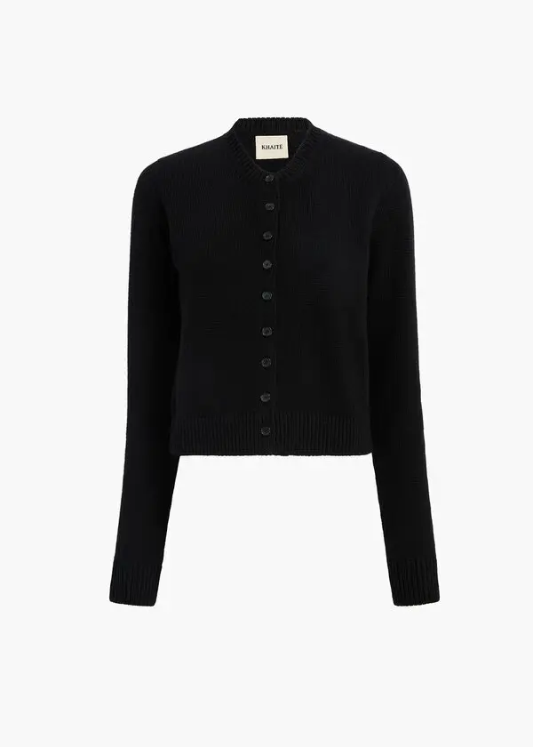 Khaite Everheart Cashmere Cardigan - Black