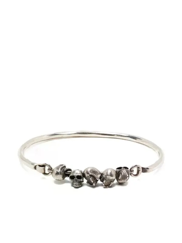 Werkstatt:München Skull Studded Bracelet - Silver
