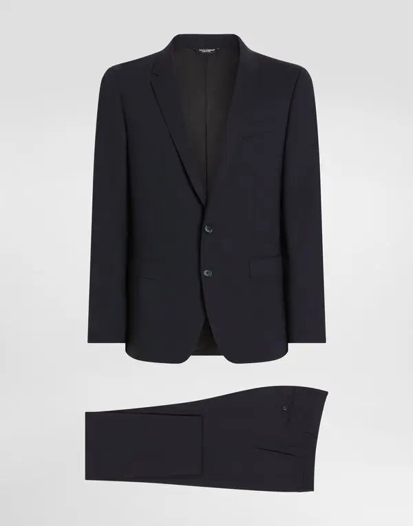Dolce & Gabbana Stretch Wool Martini-fit Suit - Blue