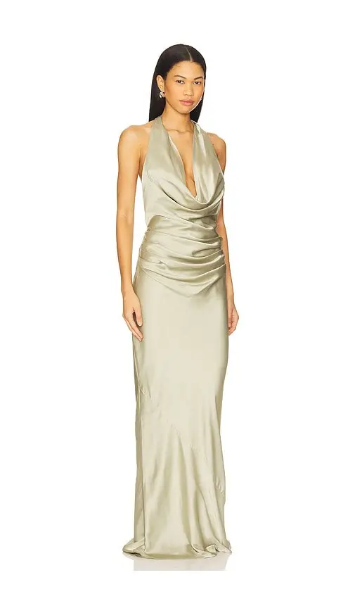 NOOKIE Penelope Drape Gown - Thyme