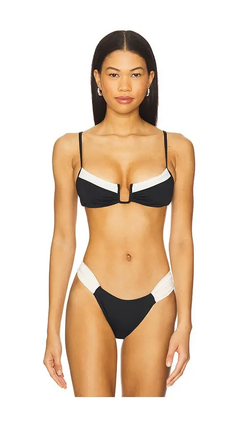 L*Space Peyton Bikini Top - Black & Cream
