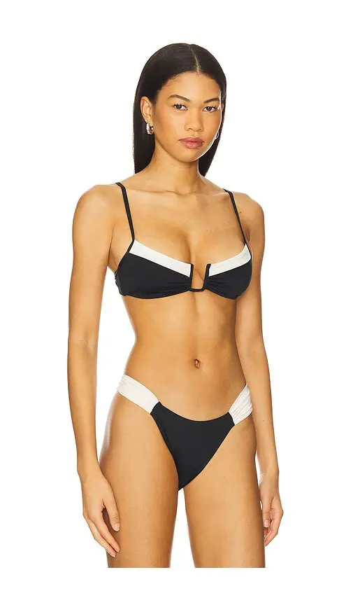L*Space Peyton Bikini Top - Black & Cream