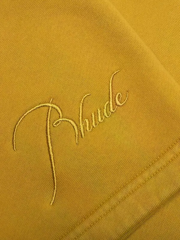 Rhude Logo-embroidered Track Shorts - Yellow