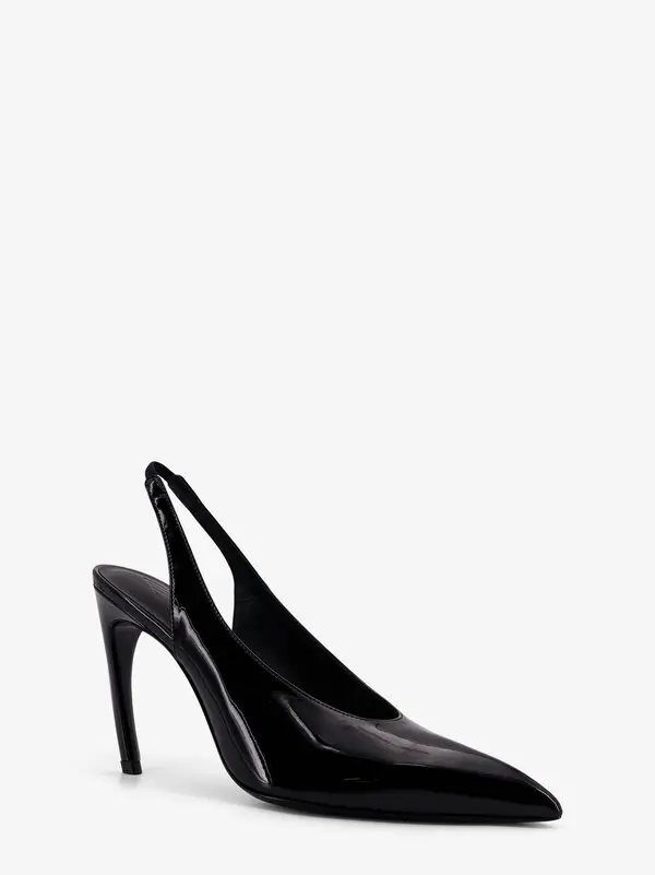 Attico Viper Leather Slingback Pumps